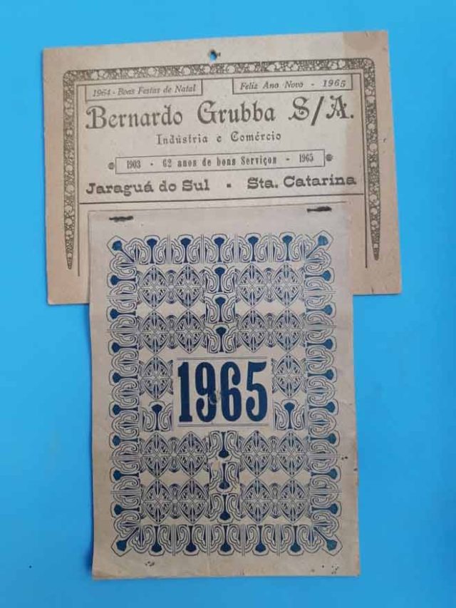 Calendário Grubba de 1965: Um Legado de Memórias e Conexões no Vale do ...